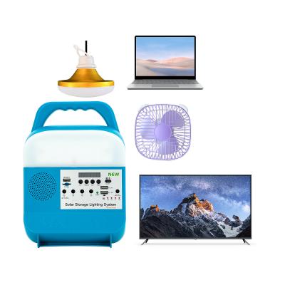 China 6W 4Pcs Solar Home Lighting System With IP65 Rating For Indoor And Outdoor Use Power Station With Solar Panels for sale