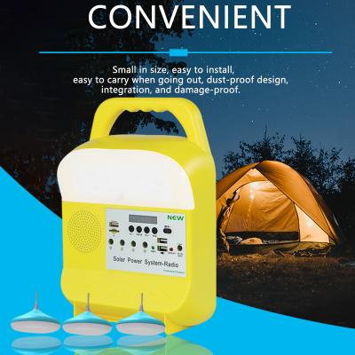 China ROHS Indoor Portable Solar LED Bulbs Lights 6000K 20W With Panels for sale
