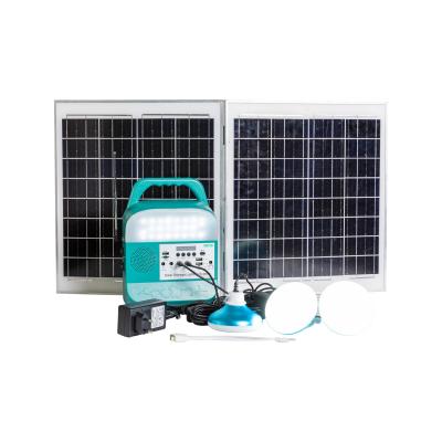 China Versatile Solar Home Lighting System Power Source Portable Lithium 6W*4Pcs 45W for sale