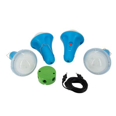 China 4bulbs LED Portable Solar Camping Light AC Charging 25W 6500-7000K for sale