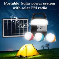 China Global Sunrise 8000mah Solar Home Lighting System With Radio FM MP3 for sale