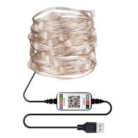China IP65 USB 6lm Solar Decorative Lights Solar Powered String Garden Lights for sale