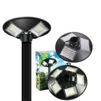 China High Bright Lighiting Source UFO Solar Post Light 250W For Garden Lighting for sale