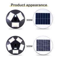 China High Bright Lighiting Source UFO Solar Post Light 250W For Garden Lighting for sale