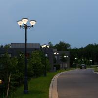China IP65 Outdoor Solar LED Landscape Pathway Light Solar Garden Lights 3 head lamps for sale
