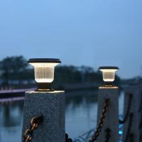 China Aluminum Die Cast PC Shade Outdoor Water Proof Fence Solar LED Garden Gate Pillar Light for sale