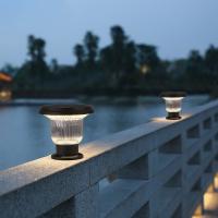 China Aluminum Die Cast PC Shade Outdoor Water Proof Fence Solar LED Garden Gate Pillar Light for sale