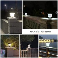 China Aluminum Die Cast PC Shade Outdoor Water Proof Fence Solar LED Garden Gate Pillar Light for sale