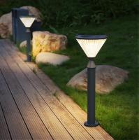 China 20ah Villa 3W Solar Garden Lights Painted Matte Outdoor Landscape Gate Decoration for sale