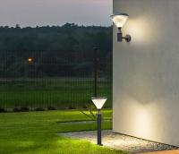 China Aluminum 20W Solar Powered Lawn Lights Painted Matte Solar Garden Lamps for sale