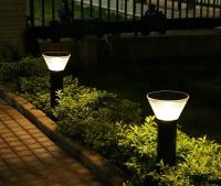 China Aluminum 20W Solar Powered Lawn Lights Painted Matte Solar Garden Lamps for sale