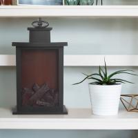 China Simulated Fireplace Solar Flickering Flame Lantern 3.7V 5W Solar Courtyard Light for sale