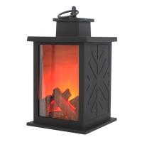 China Simulated Fireplace Solar Flickering Flame Lantern 3.7V 5W Solar Courtyard Light for sale