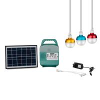 China Dual USB Jack 10W Small Solar Lighting System With TF Card for sale