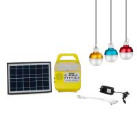 China Dual USB Jack 10W Small Solar Lighting System With TF Card for sale