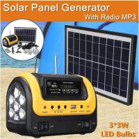 China FCC EMC 5W 6V Portable Solar Energy Lamp 12PCS SMD LED Car Boat Solar Light Kit for sale