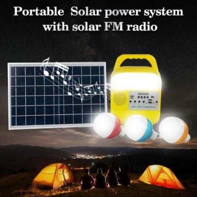 China 3W*3PCS Cabin Shed Garage Solar Lights Solar Lantern With Radio for sale