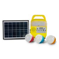China 5W USB TF Portable Solar Generator Outdoor Power Solar Panel Led Lighting System for sale