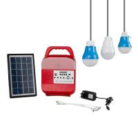 China 3W 12PCS SMD LED Small Solar Lighting System Outdoor Camping Mobile Power Supply for sale