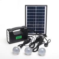 China 12PCS SMD LED 3W 4W 5W Indoor Solar Lighting Kit With	4Ah Lead Acid Batttery for sale