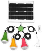 China 50000h Long Life Camping 15W Mini Solar Power System With 3 Bulbs for sale