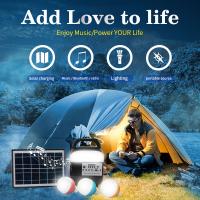 China Global Sunrise 8000mah Solar Home Lighting System With Radio FM MP3 for sale