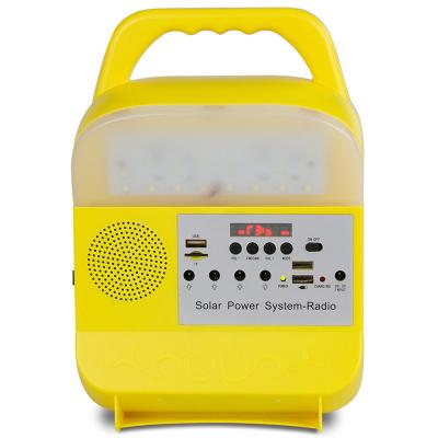 China 6000mah Battery Solar Radio Light Touch Switch Indoor Solar Lamps for sale