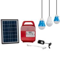 China Indoor Portable Solar Pendant Camping Light 5W 6000mAh Press Button Control for sale