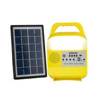China FM Radio MP3 Solar Emergency Lights Solar Panel Led Lamp With Cables for sale