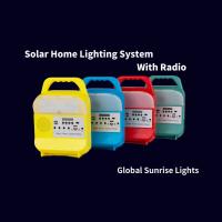 China 9W Solar Panel Lighting System Solar Emergency Light With Mobile Charger for sale