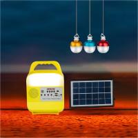 China Painted Matte Portable Solar Home Lighting System 5W 3PCS LED Bulb With Solar Panel for sale