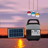 China Painted Matte Portable Solar Home Lighting System 5W 3PCS LED Bulb With Solar Panel for sale