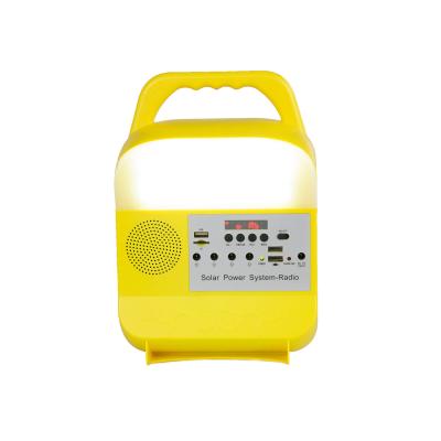 China Painted Matte 6000mah Portable Solar Bulbs 5W LED Solar Energy Light System for sale