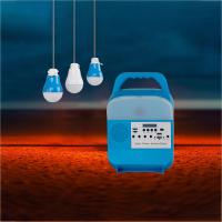 China Painted Matte 6000mah Portable Solar Bulbs 5W LED Solar Energy Light System for sale