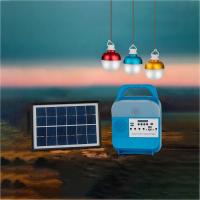 China Solar Rechargeable Led Bulb Emergency Lamp Solar Power Panel With Bulb Solar Lights Indoor Bulb Set for sale