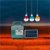 China 50000H 3 Lights Mini DC Solar Power System 3W 6V Solar Panel Lighting System for sale