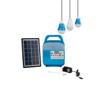China 3PCS 5W Portable Solar Light Bulb ABS Solar Panel Home Lighting for sale