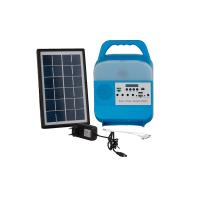 China 3PCS 5W Portable Solar Light Bulb ABS Solar Panel Home Lighting for sale