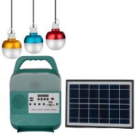 China 12W Solar Panel system 4 LED Bulbs Portable Solar Power Lighting System Kits for sale