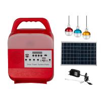 China 12W Solar Panel system 4 LED Bulbs Portable Solar Power Lighting System Kits for sale