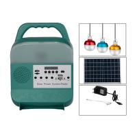 China ABS 9W*3PCS Bulbs Home Solar Panel Energy System With FM Radio for sale