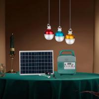 China ABS 9W*3PCS Bulbs Home Solar Panel Energy System With FM Radio for sale