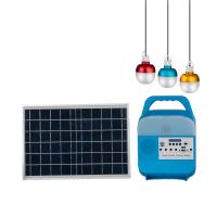 China 5W*3PCS 8000mah Portable Solar Bulbs Outdoor Solar Lighting System for sale