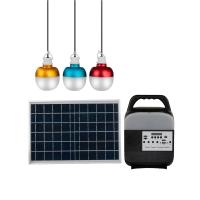 China Portable IP65 Lawn Solar Home Lighting System Pure White LED Bulbs for sale