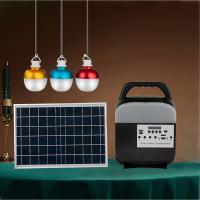 China Portable IP65 Lawn Solar Home Lighting System Pure White LED Bulbs for sale