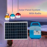 China IP65 Pure White 3PCS Bulbs Solar Panel Led Light Kit 49.5cm*40.5cm*46cm for sale