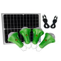 China 4PCS Lights 5200mah 18650 Solar Panel Energy System For Camping for sale