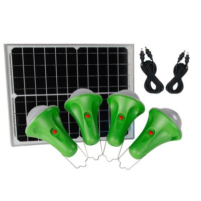China 4PCS Lights 5200mah 18650 Solar Panel Energy System For Camping for sale