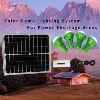China OEM 25W 4PCS Mini Rechargeable Solar Bulb 5 Working Modes for sale