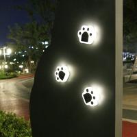 China 5000K 70lm Solar Decorative Lights Plug In Cat Paw Print Solar Lawn Lamp for sale